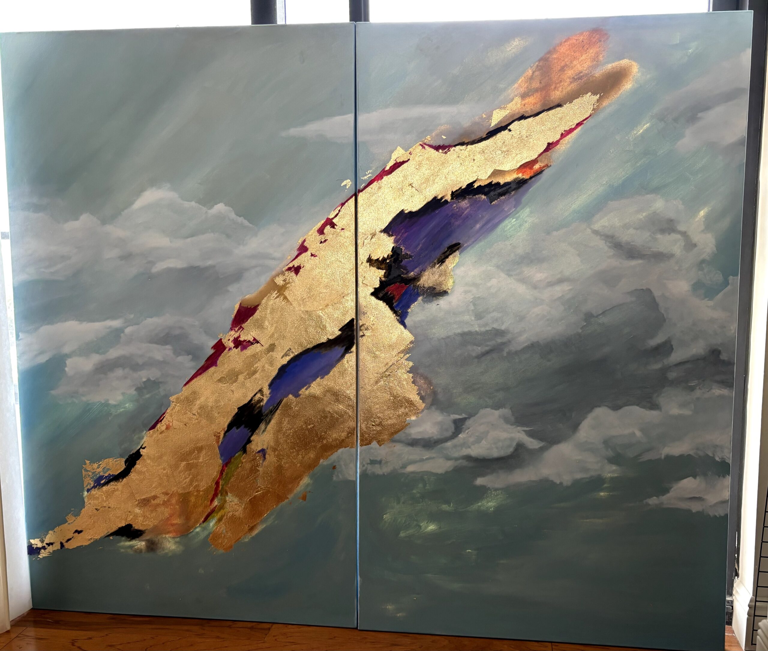 Carl Moore – Thunder- Diptych (2 Panels) – Shop Broward Art Guild