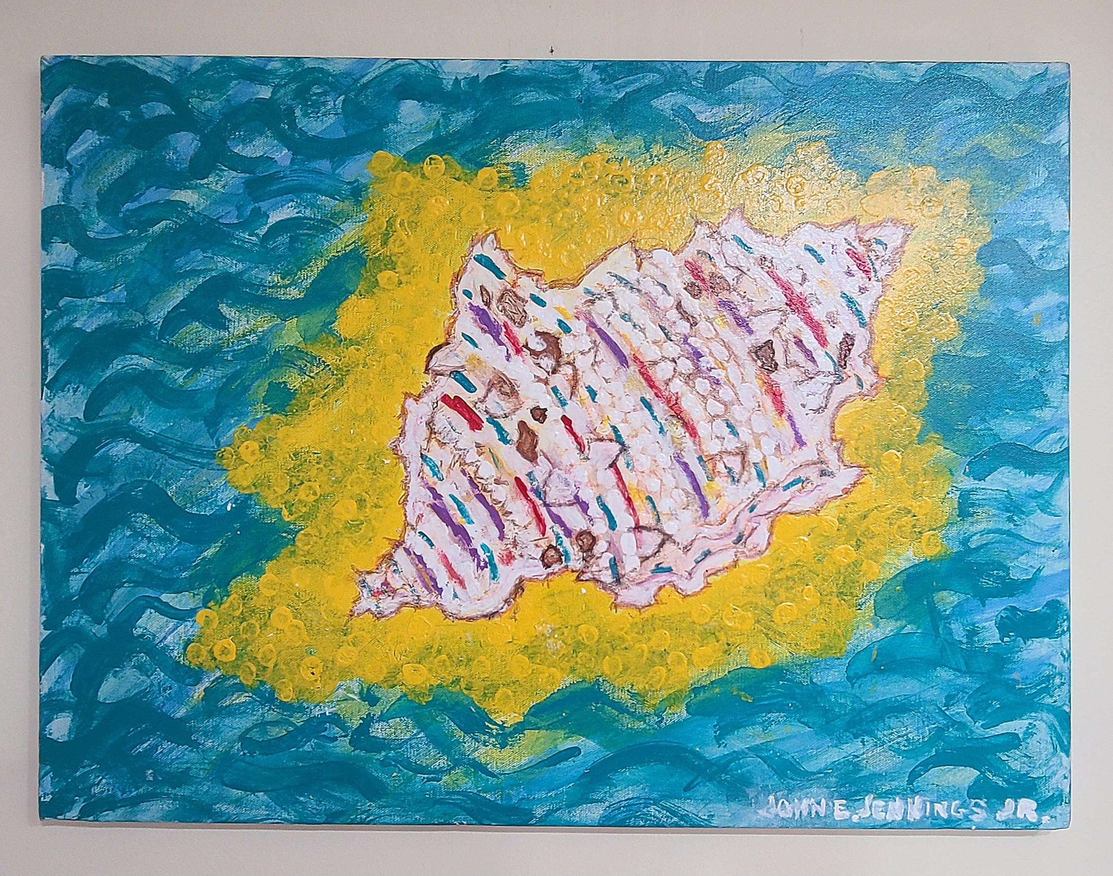 “Psychedelic Shell” – John E. Jennings Jr. – Shop Broward Art Guild