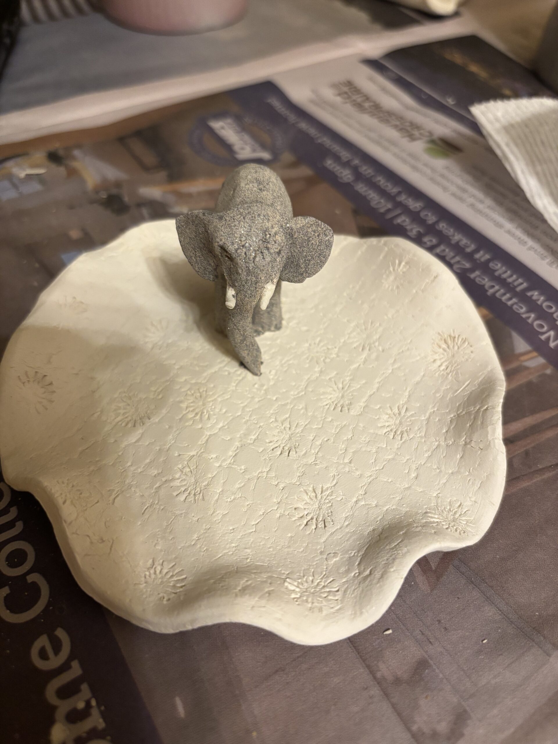 Pachyderm Dish – Julie Cook – Shop Broward Art Guild
